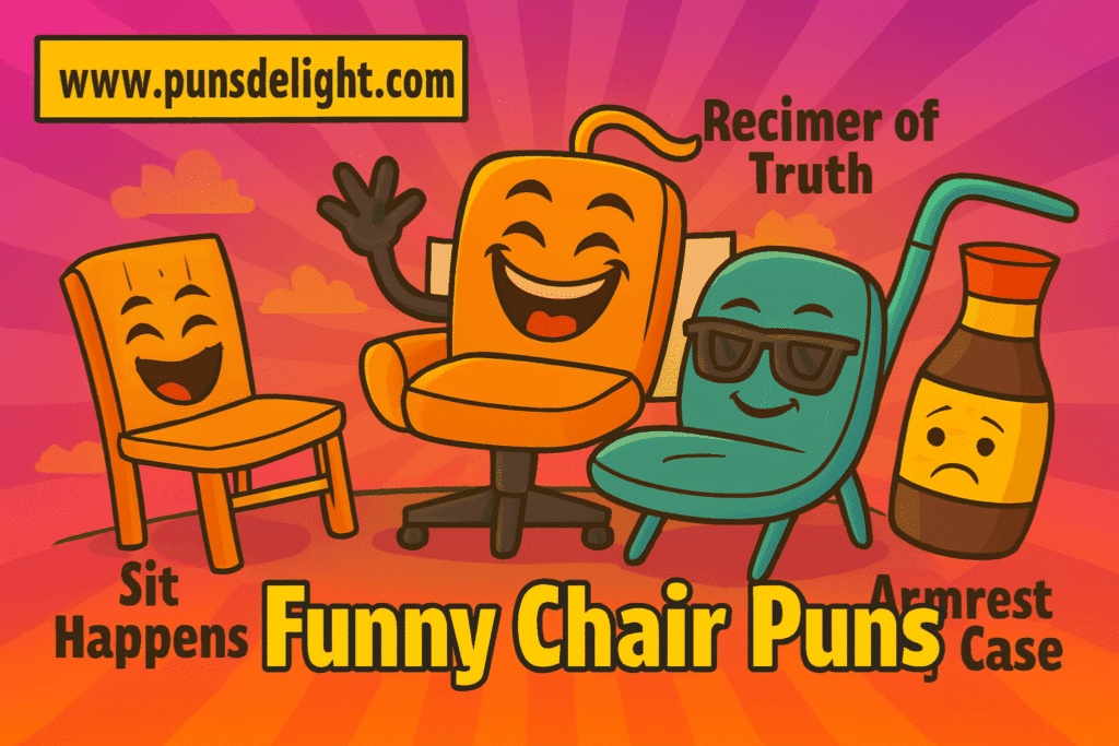 🪑 211+ Funny Chair Puns That’ll Have You Sitting Down From Laughter! 2025😂🪑